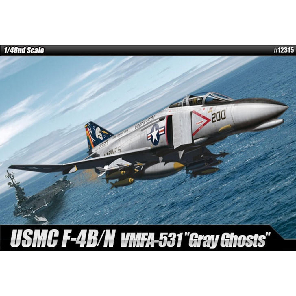 Academy 1/48 McDonnell Douglas F-4B/N Phantom II USMC VMFA-531 Gray ...