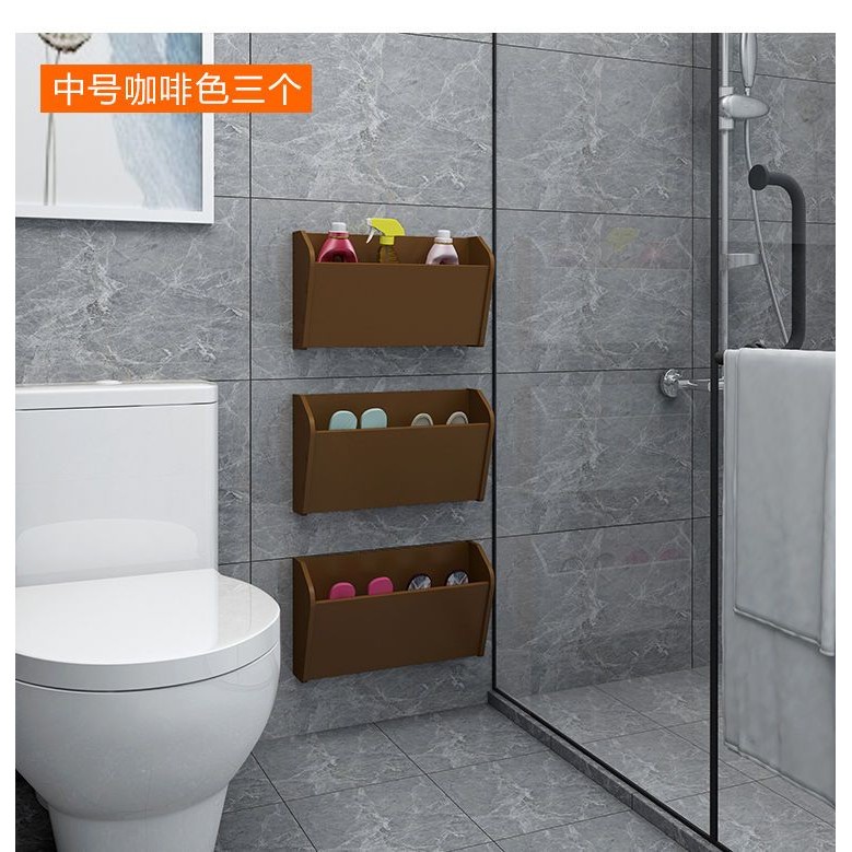 Wall-mounted household door simple shoe rack free of punching bathroom ...