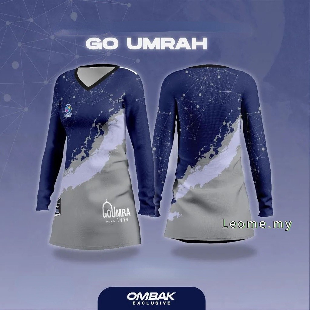 (JJ) GO UMRAH Ombak Exclusive Jersey Custom Name Jersey Murah Muslimah ...