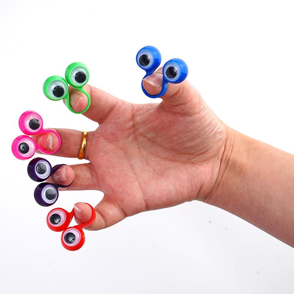 Finger Puppets Plastic Rings 10 Pcs Eye Finger Puppets Eyeball Ring Toy ...