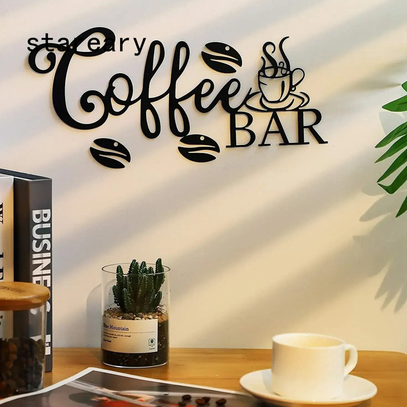 SY Rustic Coffee Bar Hanging Wall Decor Coffee Signs Wall Art For ...