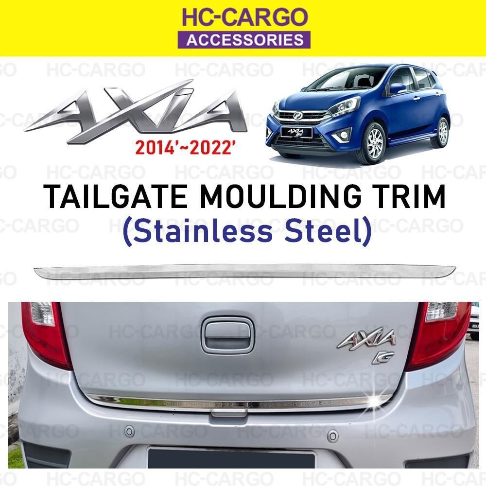Perodua Axia 2014 - 2022 Tail Gate Lining Moulding Trim Stainless Steel ...
