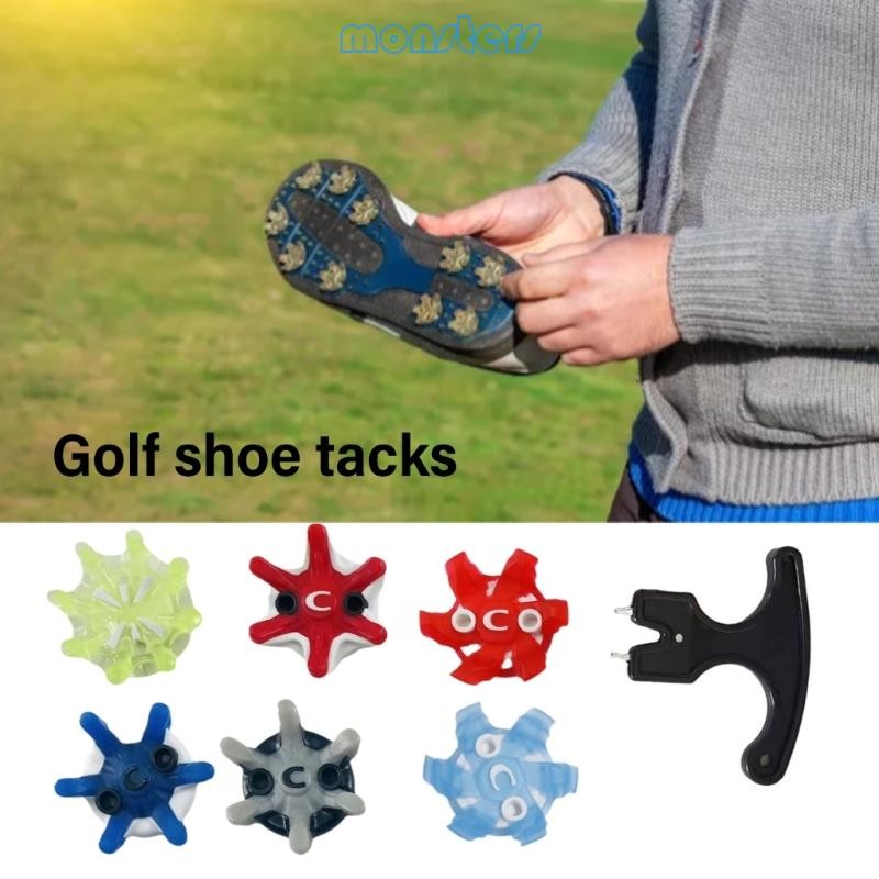 Mon 14Pcs Golfs Shoe Spikes Shoe Stud Replacements Tooth Stingers Screw ...