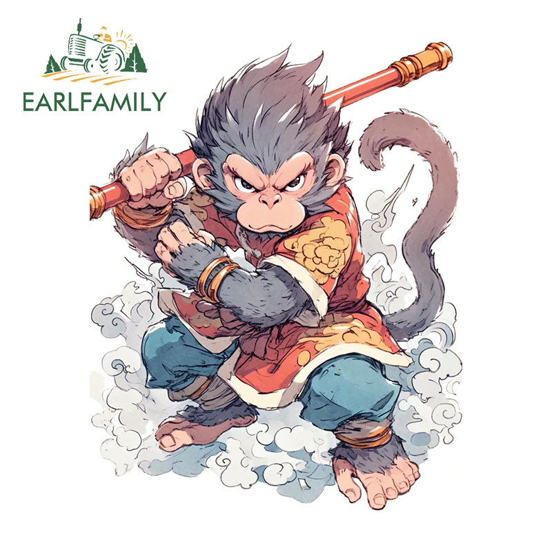 EARLFAMILY 13cm Black Myth Wukong Blues Color Scheme Car Stickers ...