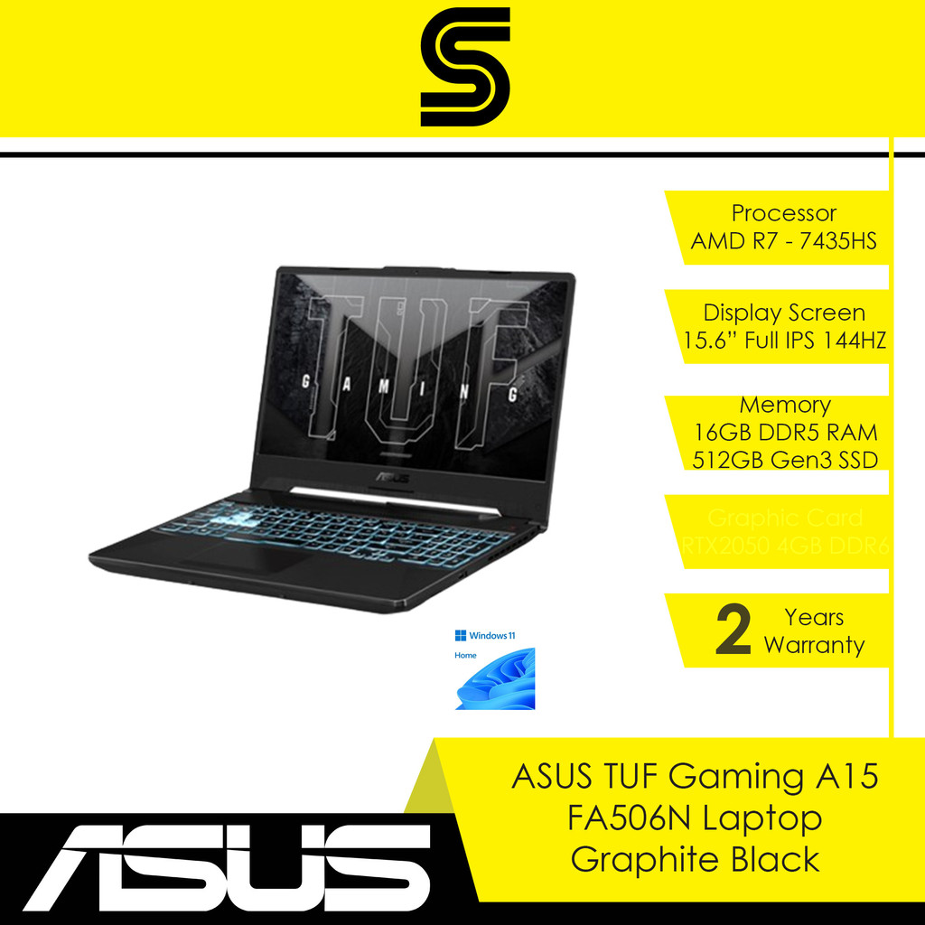 ASUS TUF Gaming A15 FA506N (15.6 FHD IPS 144HZ/R7-7435HS/8GB DDR5/512GB ...