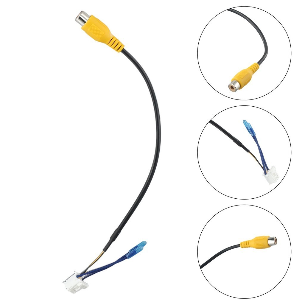 10Pin Rear View Backup Camera Cable Adaptor RCA for Car Stereo Radio ...