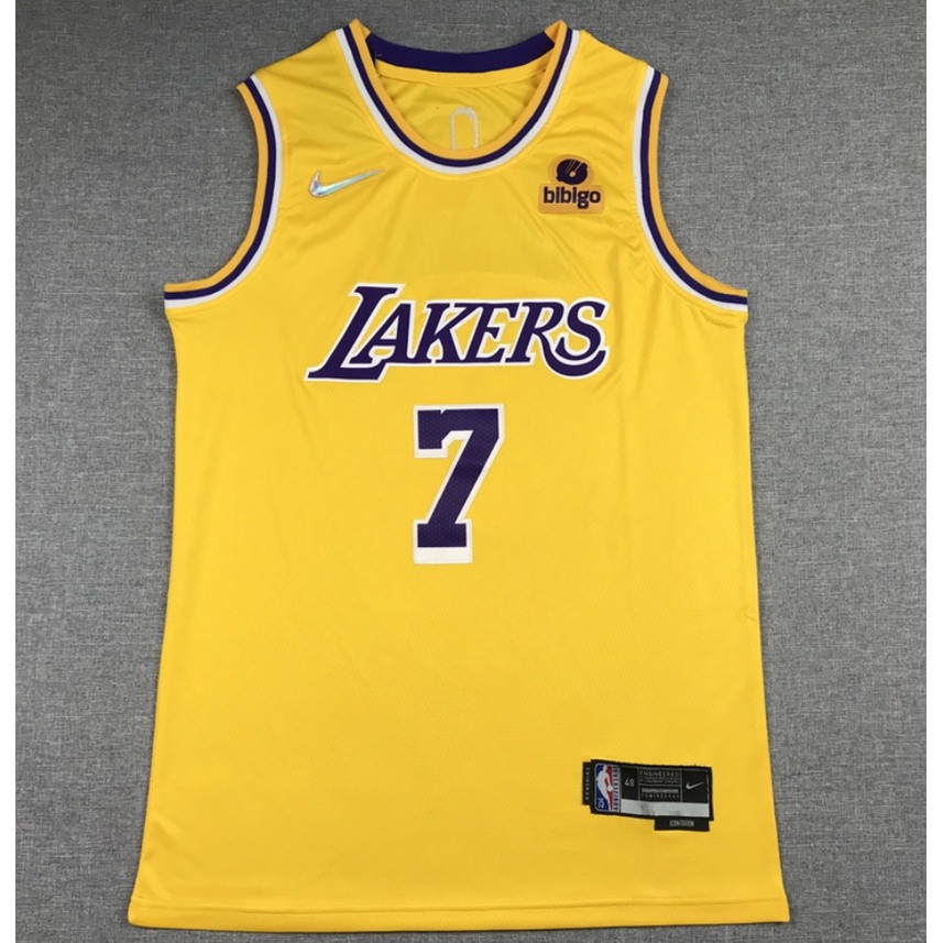 2022 new season NBA men’s Los Angeles Lakers #7 Carmelo Anthony yellow embroidery basketball ...