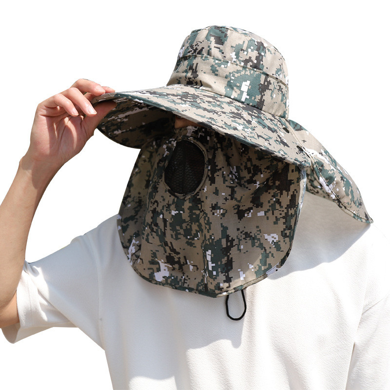 Fishing Hat Neck Flap Full Face Cover Topi Penutup Anti Mosquito Ikan ...