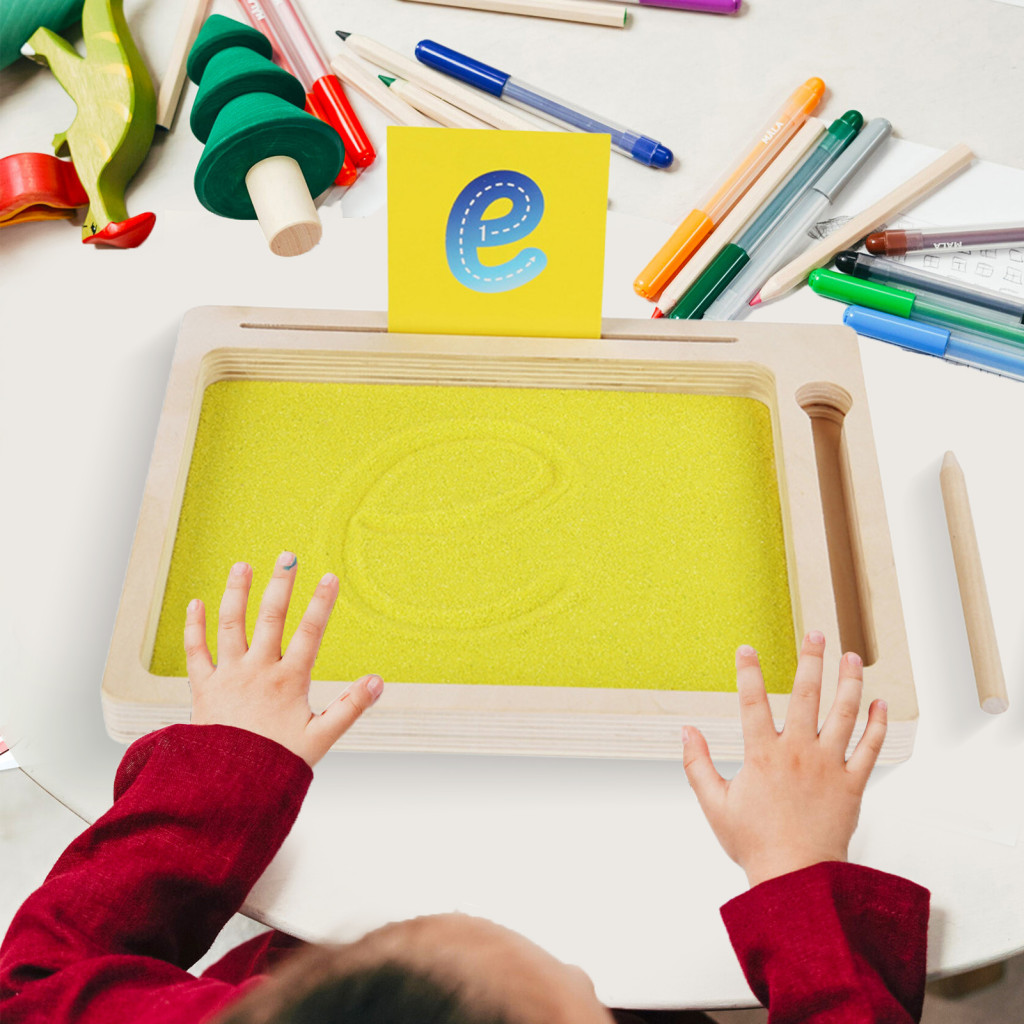 Preschooler Sand Tray Wooden Sand Tray Kids Sand Tray Toy Set with ...