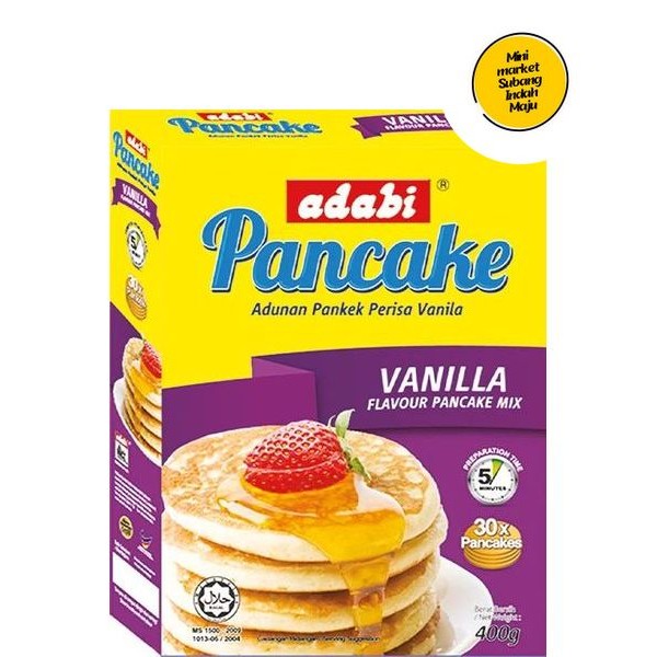 Adabi Pancake Perisa Vanilla 400g | Adunan Pankek | Shopee Malaysia