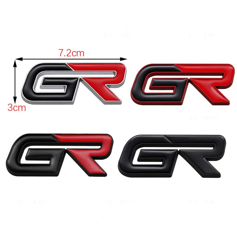 GR Logo Car Front Grille Emblem Sticker for Toyota Land Cruiser Yaris ...