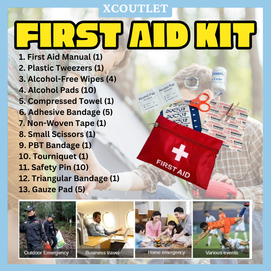 ENHANCE 14-In-1 43PCS Medical Emergency Kit Family Medicine Kit Travel ...