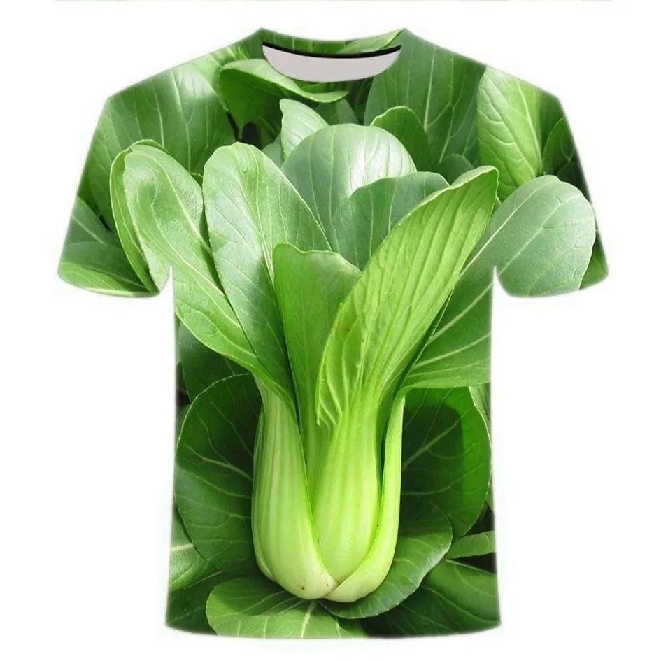 New Design summer vegetable chili pattern 3D digital printed T-shirt ...