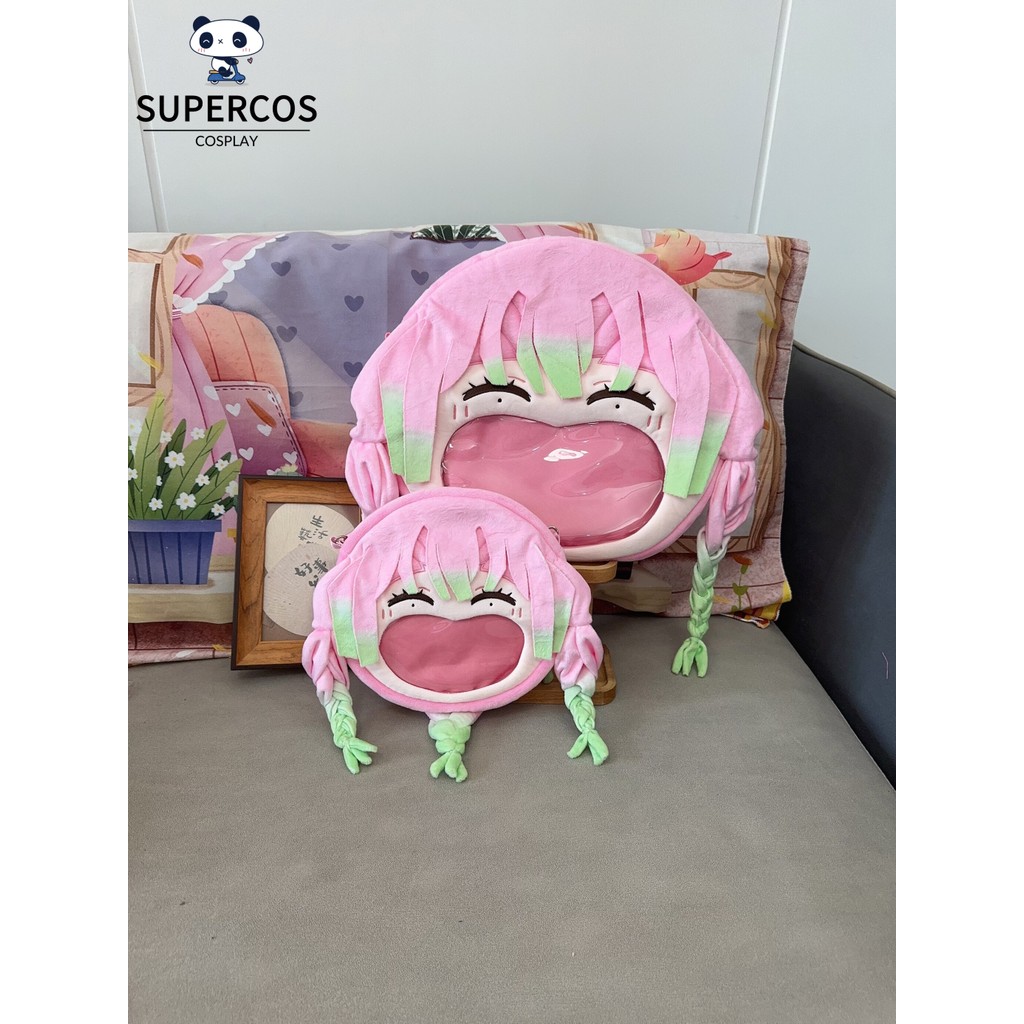Anime Demon Slayer Kanroji Mitsuri Big Mouth Ita Shoulder Bag Backpack ...
