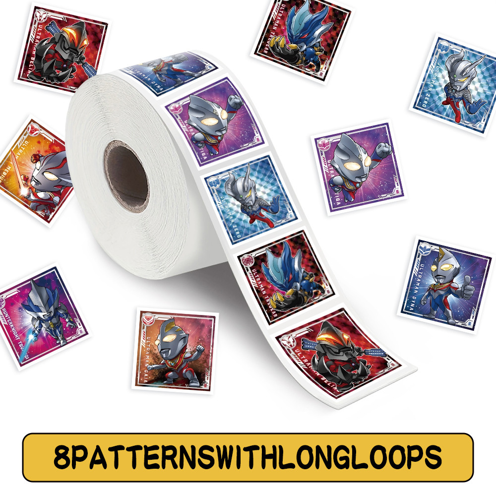 500PCS/Roll Cute Cartoon Ultraman Sealing Stickers Graffiti Stickers ...