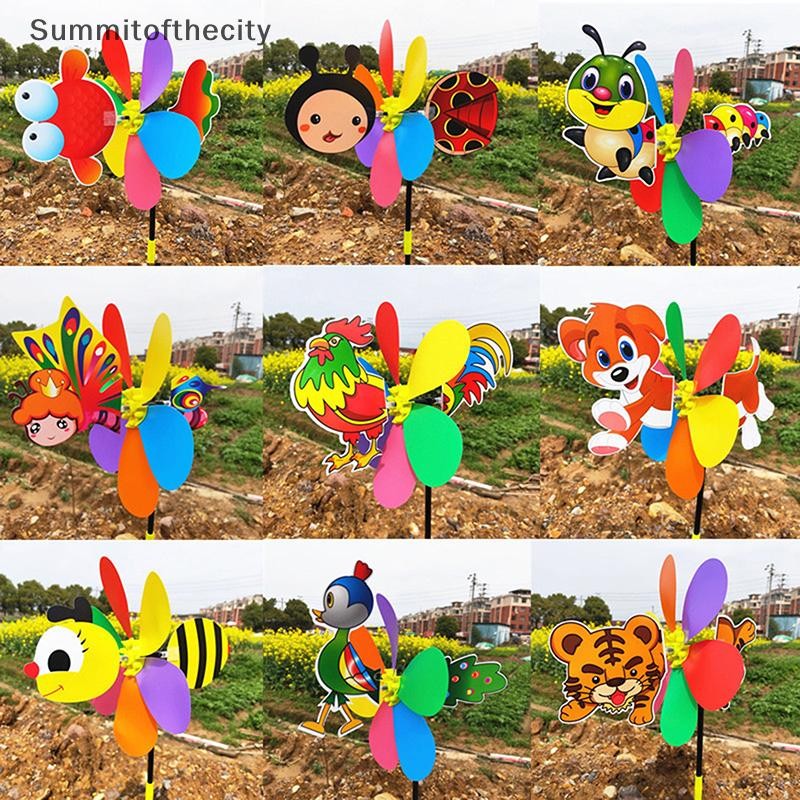 SUM Animal Bee Six Colors Three-dimensional Windmill Cartoon Children ...