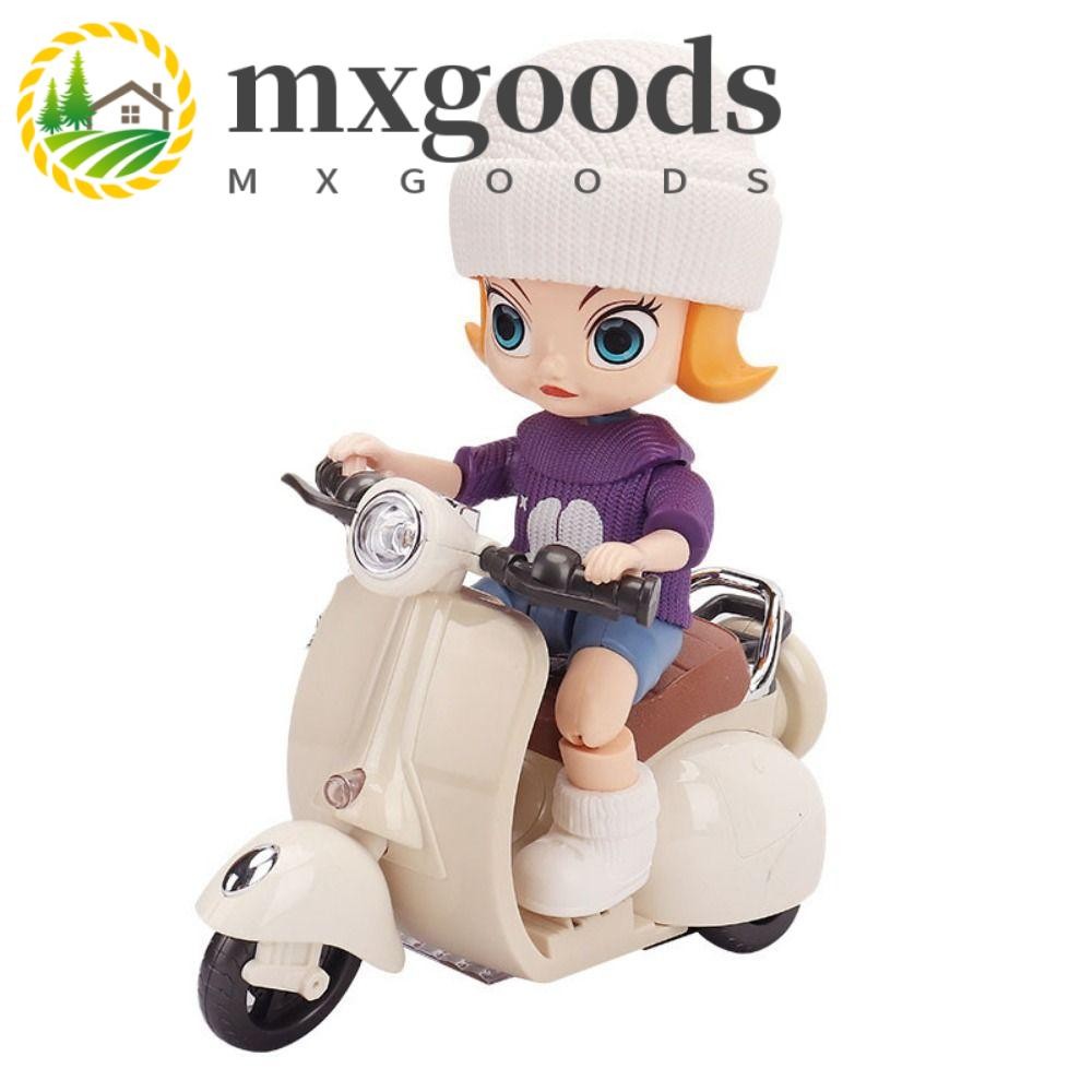 MXGOODS Labubu Motorcycle, 360 Degree Rotating Movable Labubu Doll Toy ...