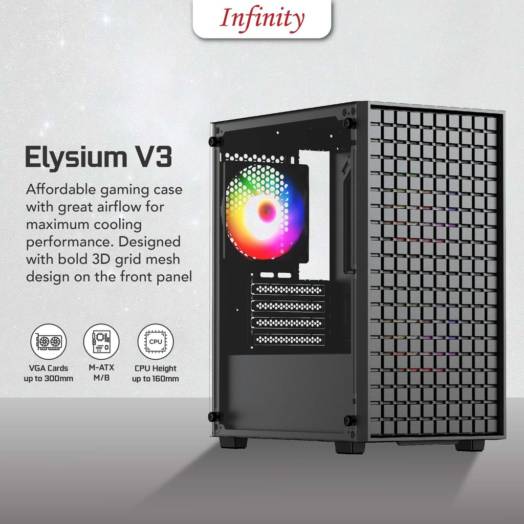 Infinity Elysium V3 mATX PC CASE | Shopee Malaysia