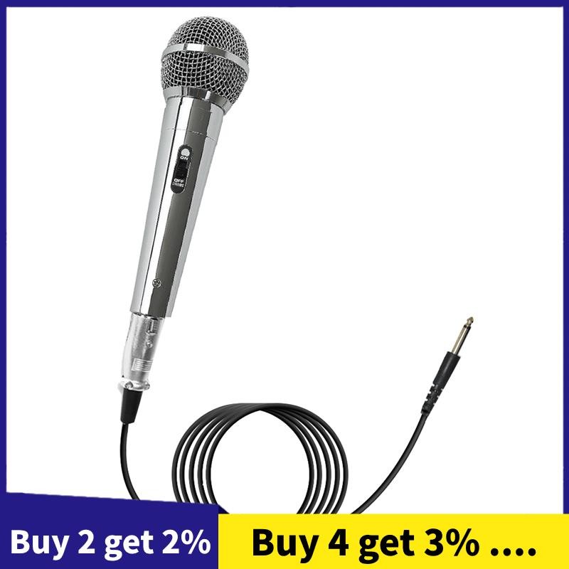 Professional Condenser Mic Silver Handheld Microphone Wired Microphone ...