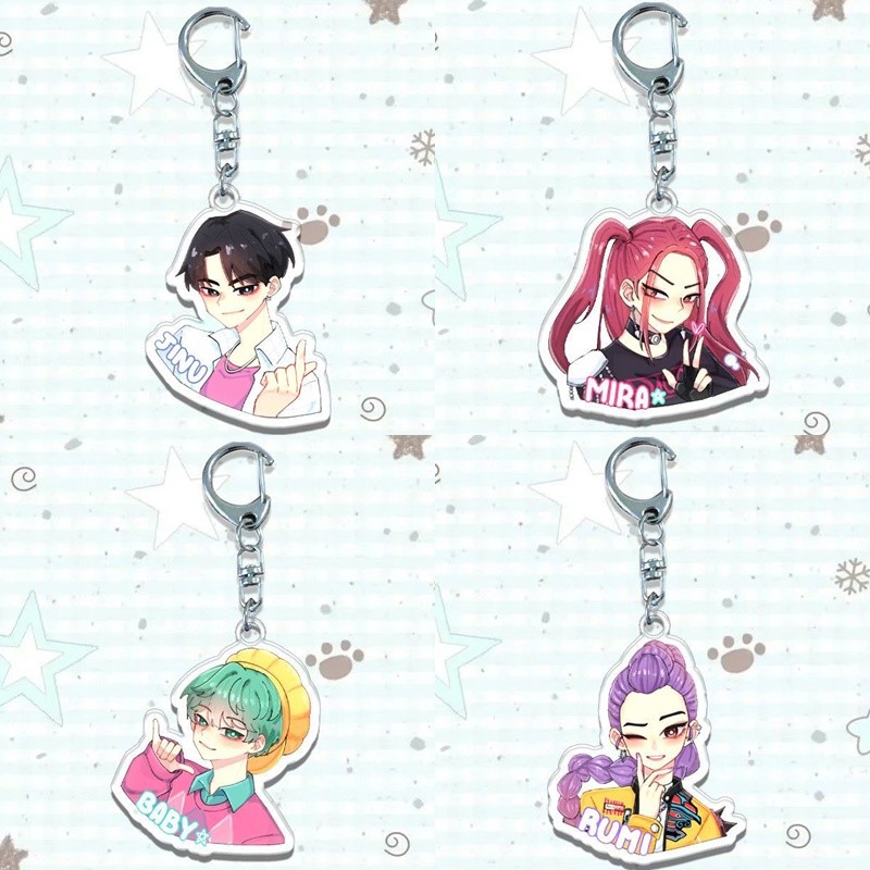 Kpop Demon Hunter Huntrix Keychain Cartoon Saja Boys Acrylic Keyring Bag Pendant | Shopee Malaysia