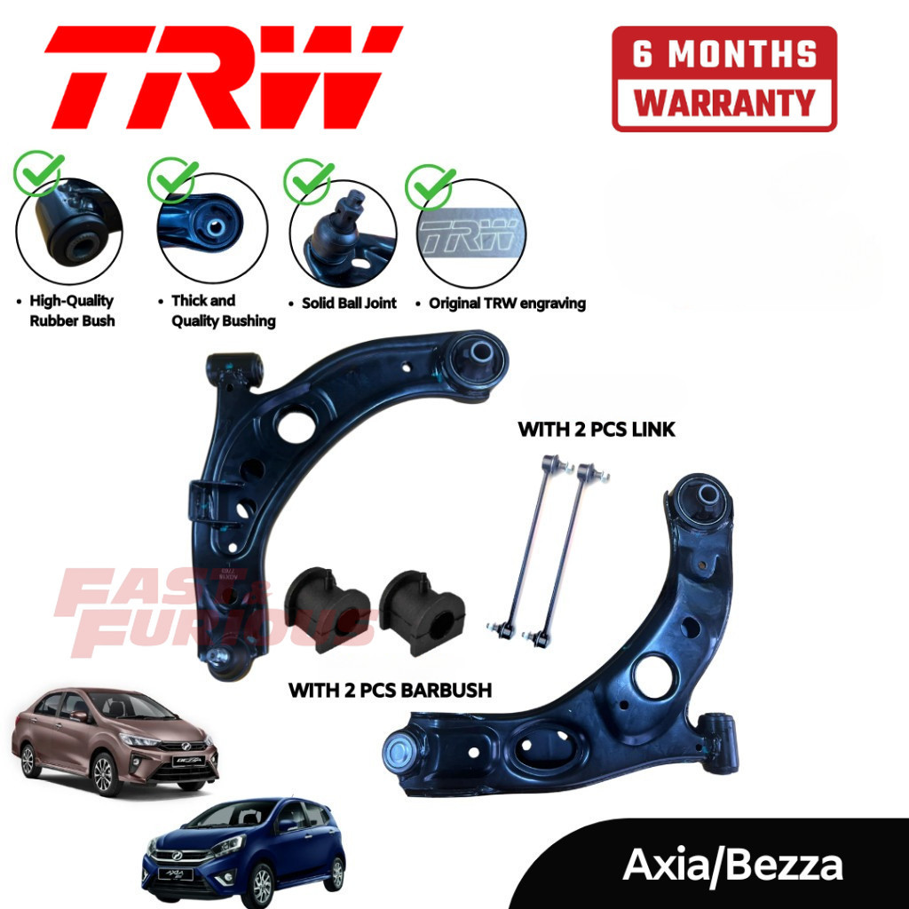TRW Perodua Axia & Bezza Heavy Duty Lower Arm With OEM Stabilizer Link ...