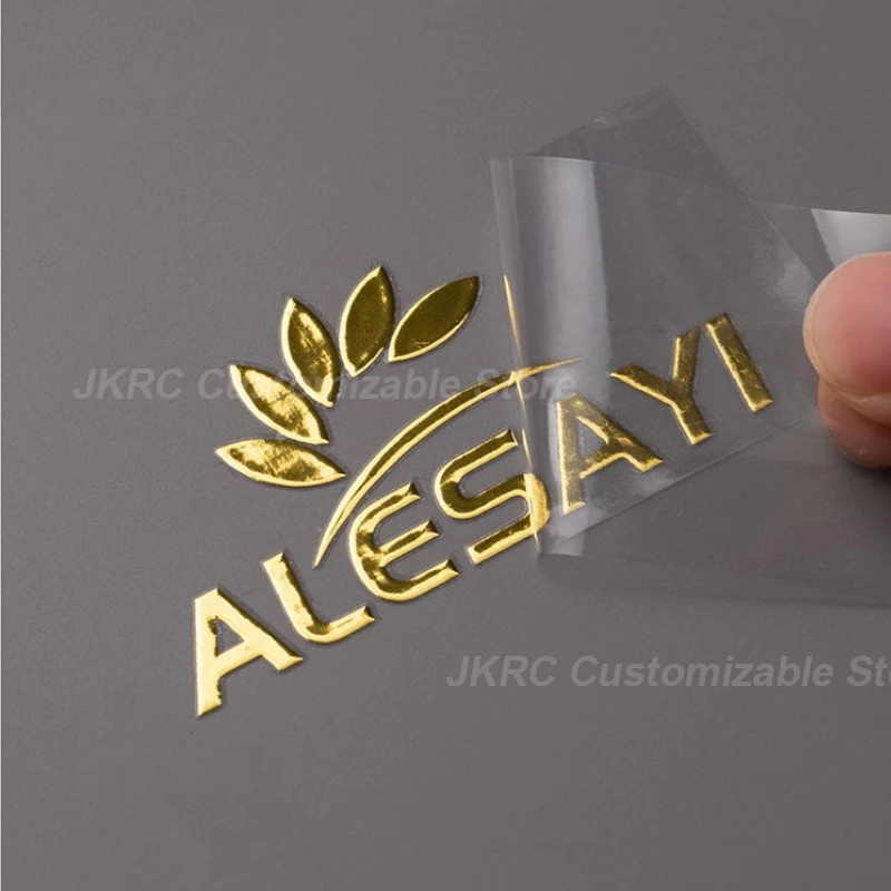 [NEW] 2025 Pemindahan Warna Tersuai Pelekat 3d Dtf Uv Emas Decal Logo ...