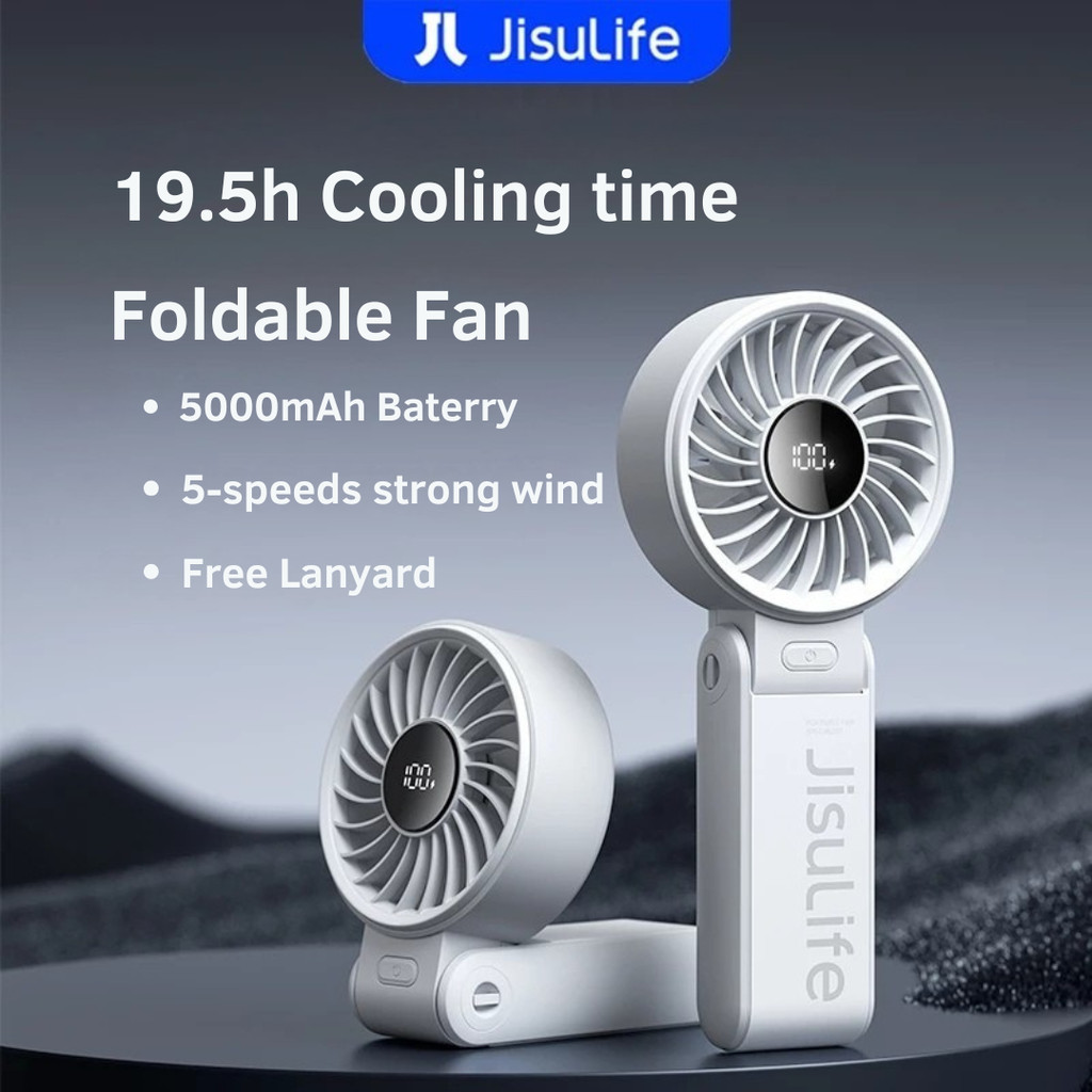 JisuLife Portable Handheld Fan Life7 | 19.5h cooling Foldable Hand Fans ...