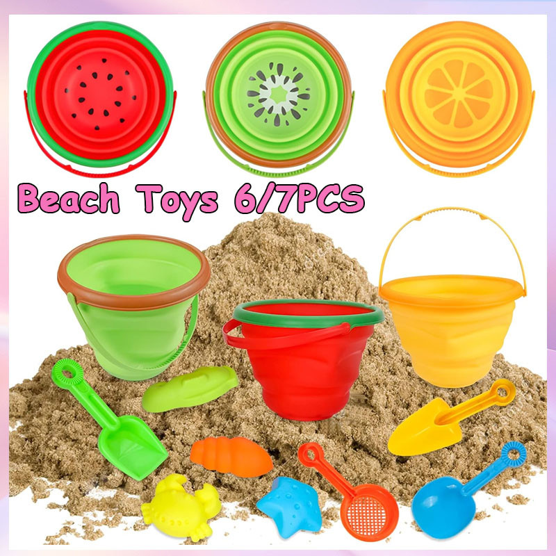 6/7 PCS Beach Toys for Kids Complete Set of Mainan Pasir Pantai with ...