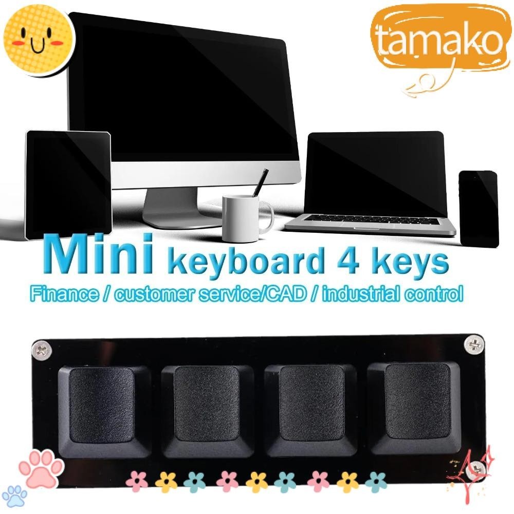 TAMAKO 4key Keyboard, Programmable 4-Key Mini Office Keypad, High ...