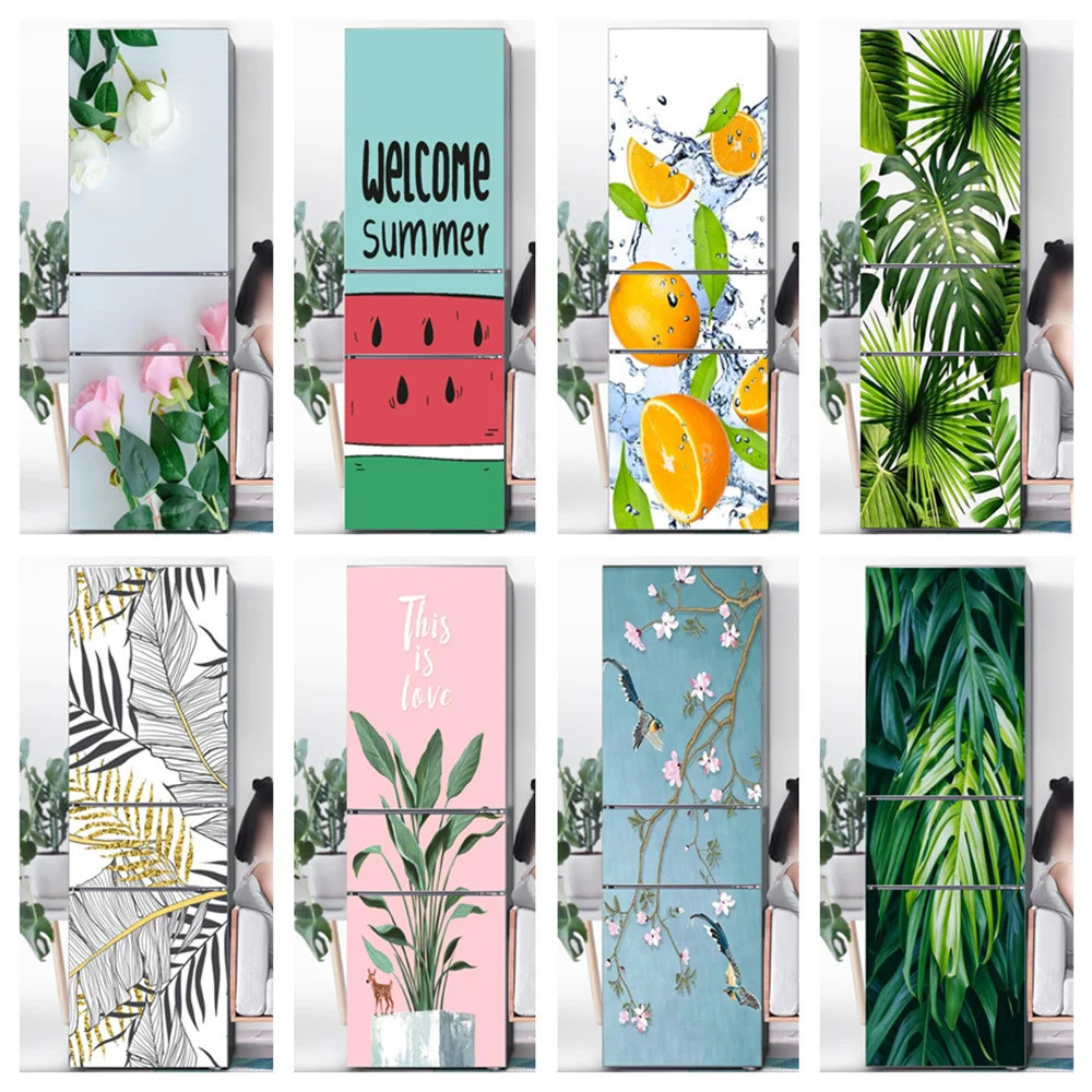 Custom Fridge sticker wallpaper 3d Fridge Sticker Door Cover PVC ...