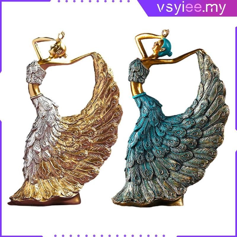 [2-Day Delivery] Peacock Dancer Resin Sculpture Dancing Girl Statue ...