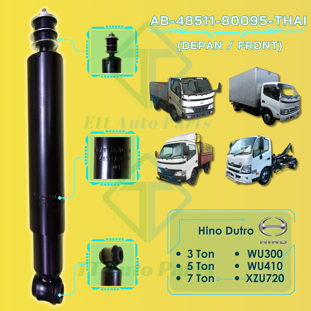 Hino Dutro 3 Ton/ 5 Ton/ 7 Ton/ WU300/ WU410/ XZU720 *AB-48511-80095 ...