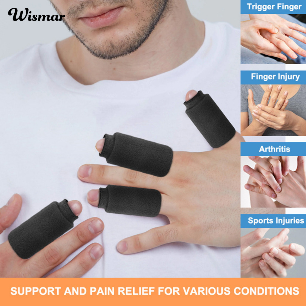 Wismar Double Stitching Gel Finger Wraps 4pcs Finger Ice Sleeves Hot ...