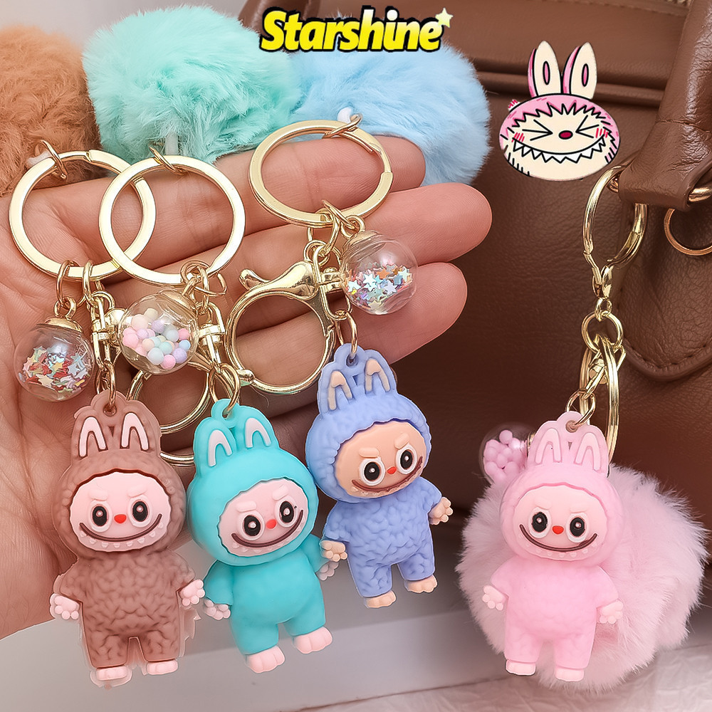 1/2Pcs Cartoon Cute Plush Labubu Keychain - Little Sheep Pendant Key ...