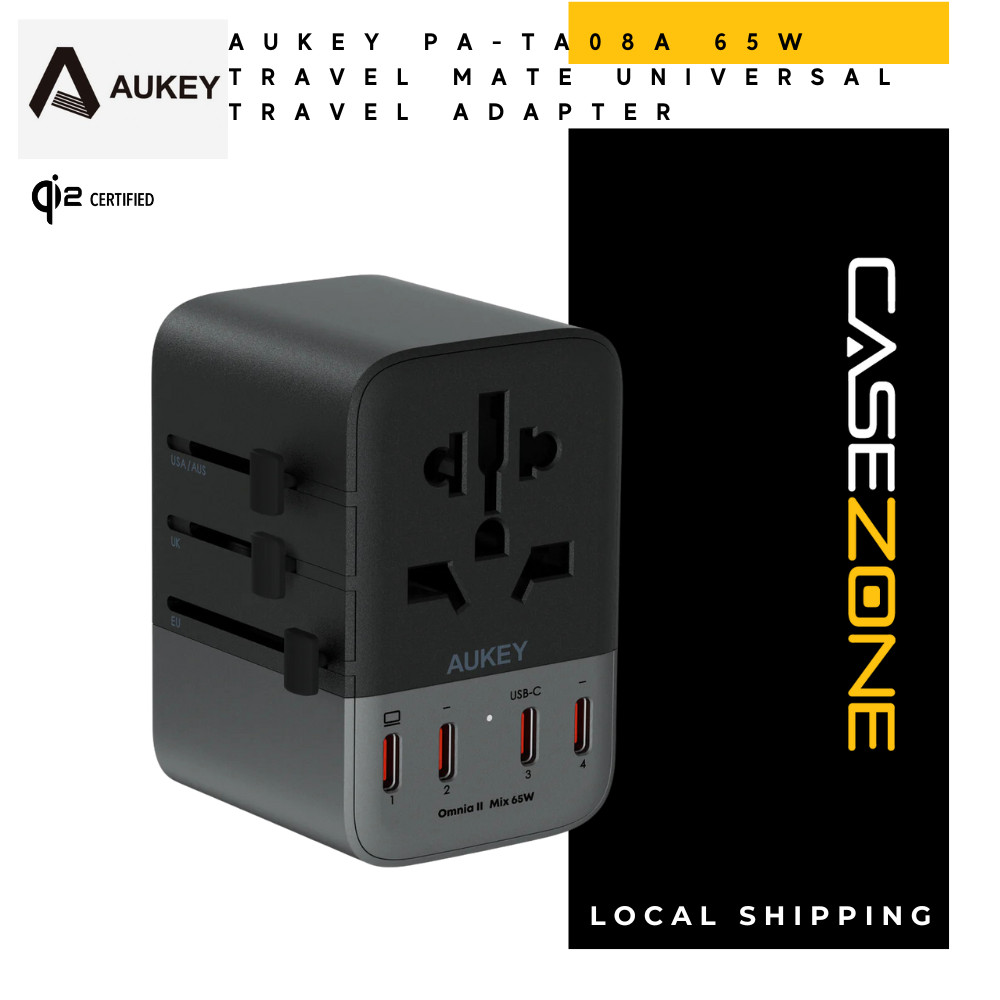 AUKEY Travel Mate Universal Adapter with 65W PD Port | Shopee Malaysia