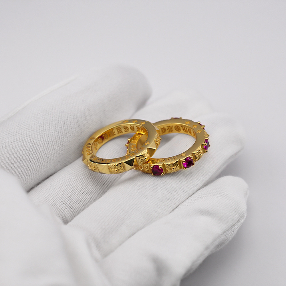 Chrome Hearts Ring/24K Gold mini Cross Ring | Shopee Malaysia