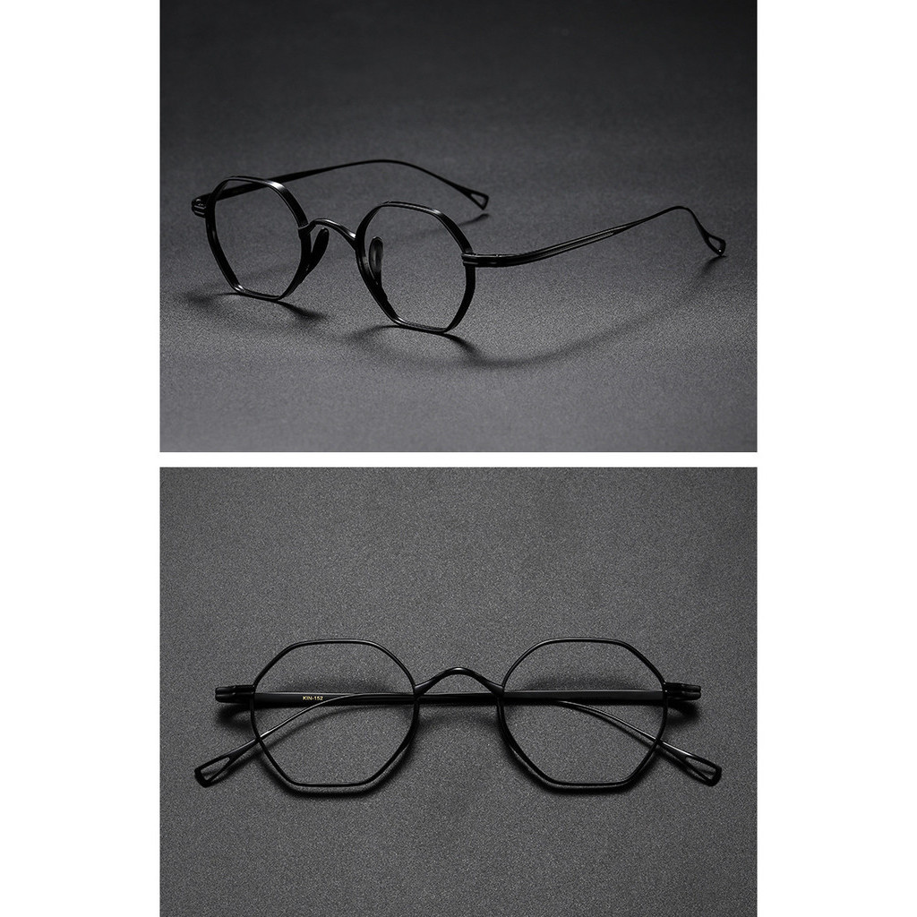 10G Japanese Handmade Pure Titanium Glasses Frame Men Women Polygon ...