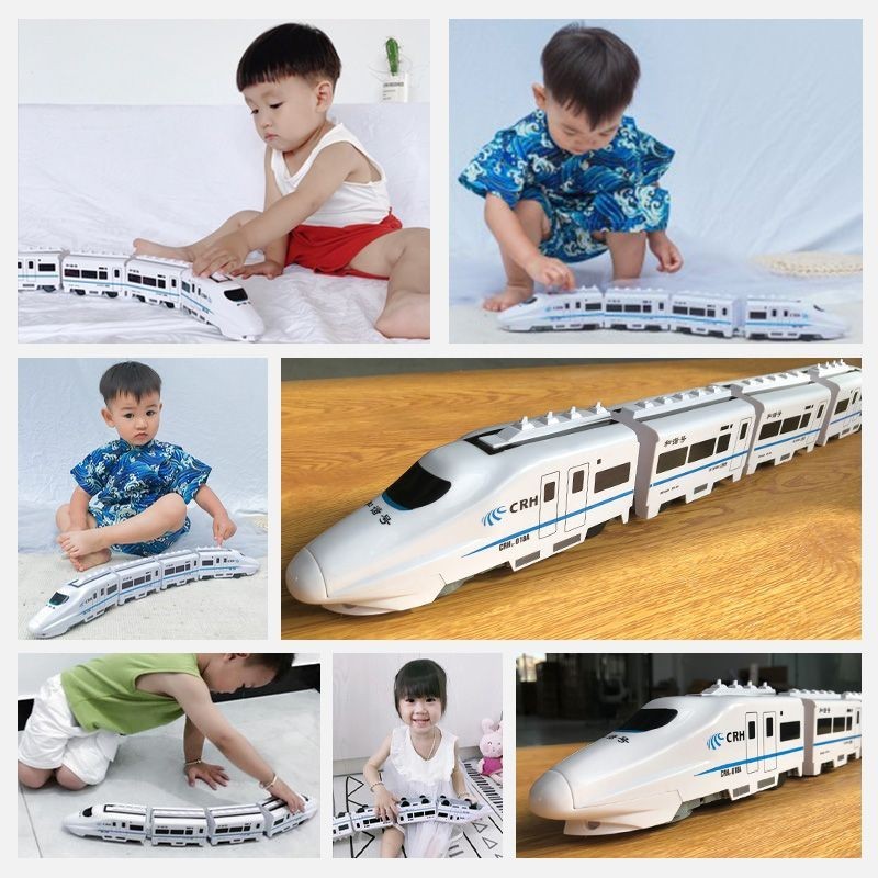 Mainan kereta api super panjang, simulasi hala segala elektrik, model ...