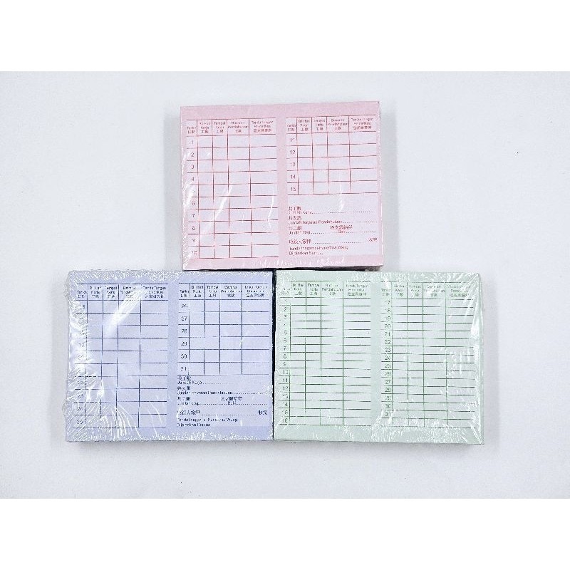 工友记工簿 Worker Card Kad Pekerja 100pcs/pack | Shopee Malaysia
