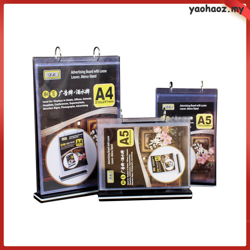 Display Stand Tabletop Flip Chart Menu The Sign Rack Portable Outdoor ...