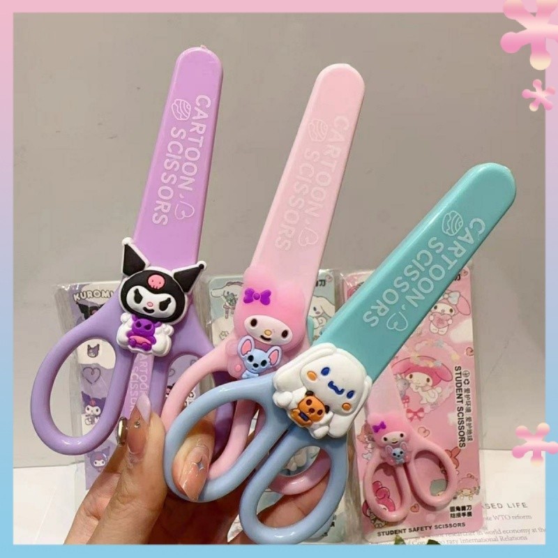 Gunting pelajar Sanrio memotong kertas praktikal buatan tangan DIY ...