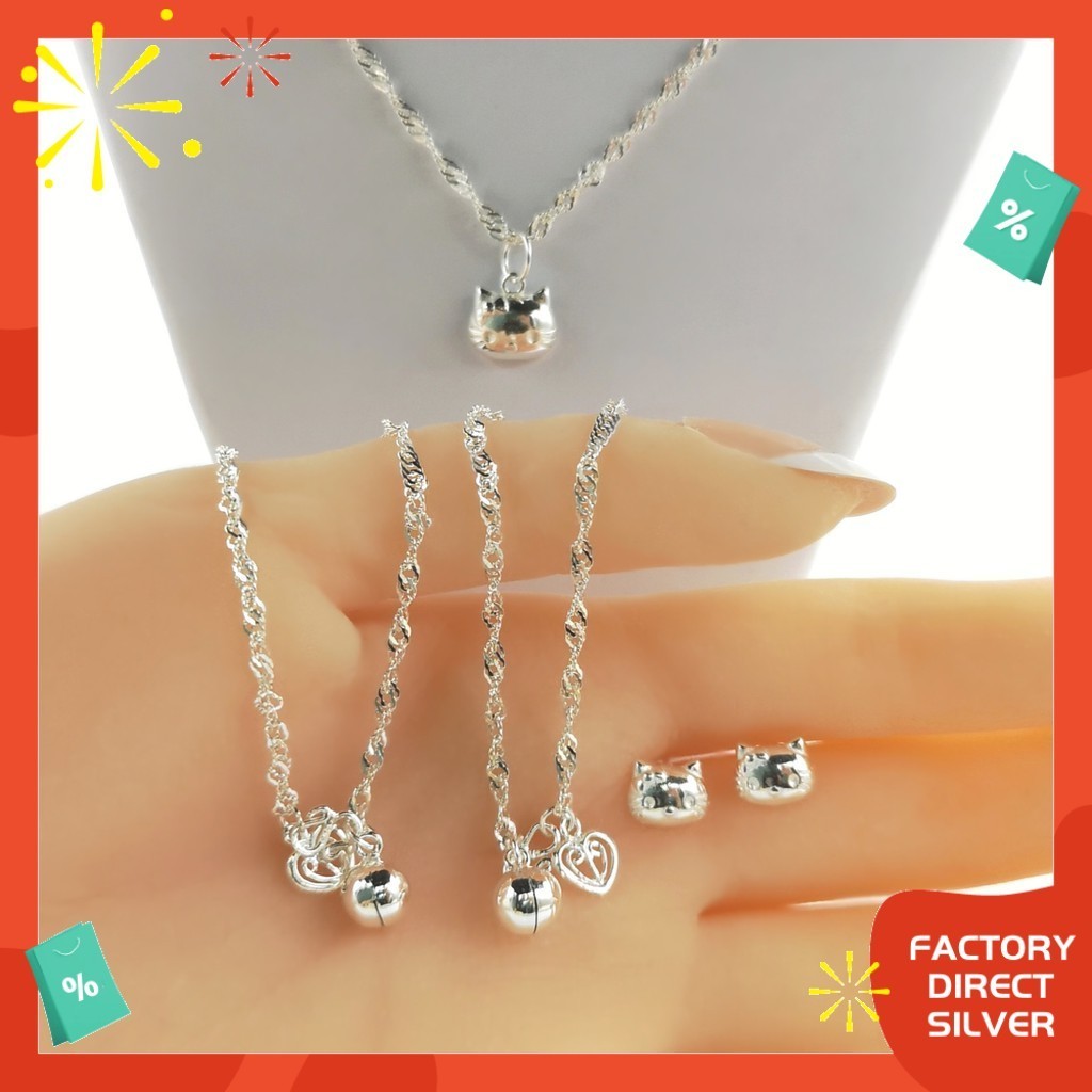 Factory Direct #ST7013 KID'S COMBO SET 5 In 1 Silver 925 Hello Kitty ...