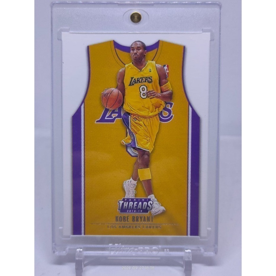 Original NBA PANINI basketball card Kobe Bryant Threads HOME LAKERS ...