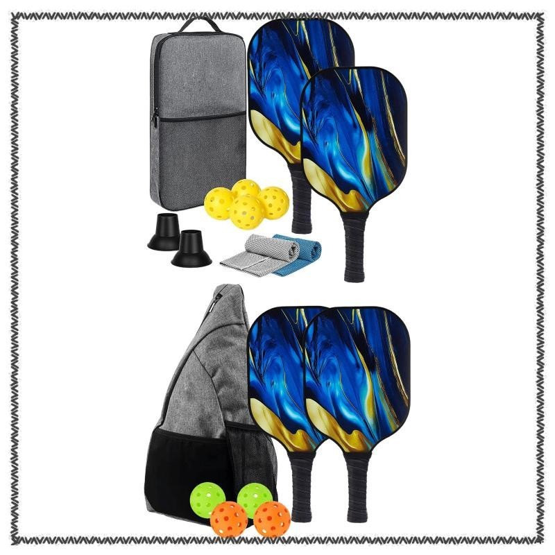 [MCA] Pickleball Racket Set Fiberglass Includes 2 Rackets 4 Pickleballs ...