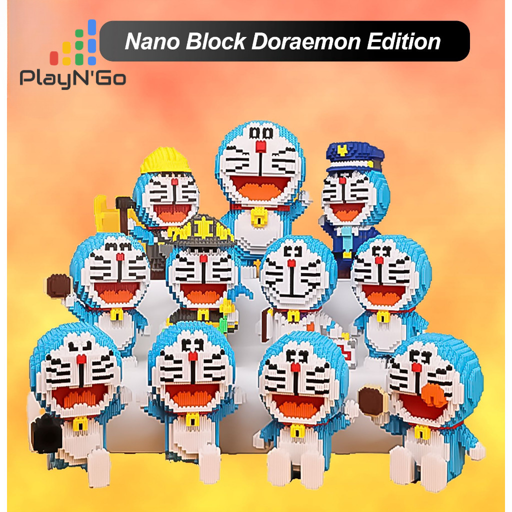 Original Nano Block Doraemon Bricks Big Series 3D Model, Stacking Block ...