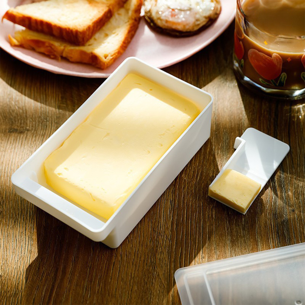 Square Sliced Cheese Butter Container with Lid Fridge Storage Box ...