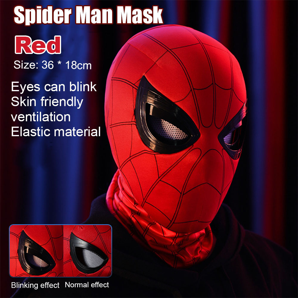 Spiderman Hood with Movable Eyes Spiderman Cosplay Mask Hood | Shopee ...