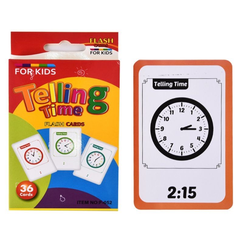 Telling Time Cards Montessori Toy for Children Kids Early Preschool ...