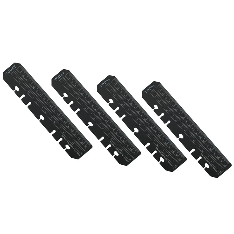 8Pack Plastic Measuring Ruler Quick Page Finder Page Marker Pouch PVC ...