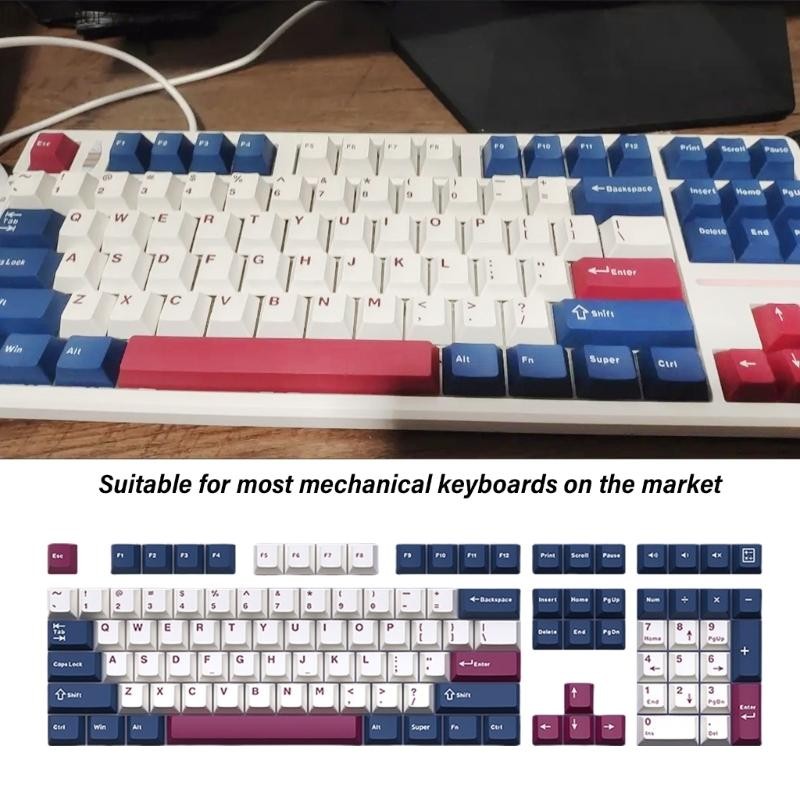 HSV Ergonomic 136Key PBT Keycap Set Original Profile Double Shot ...